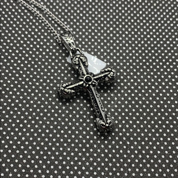 Accessories | Chroma Cross Pendant Necklace In Stainless Steel | Poshmark